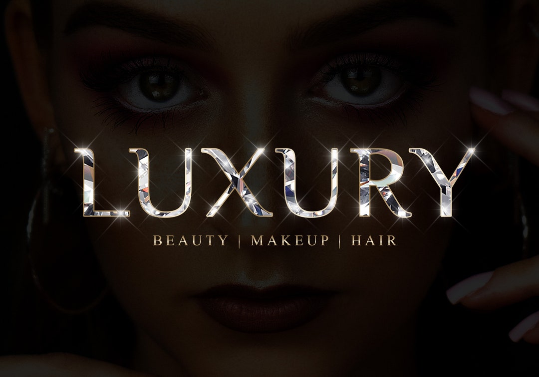 Beautiful Gold & Silver Glitter Sparkle Logo, Makeup Artist Logo ...