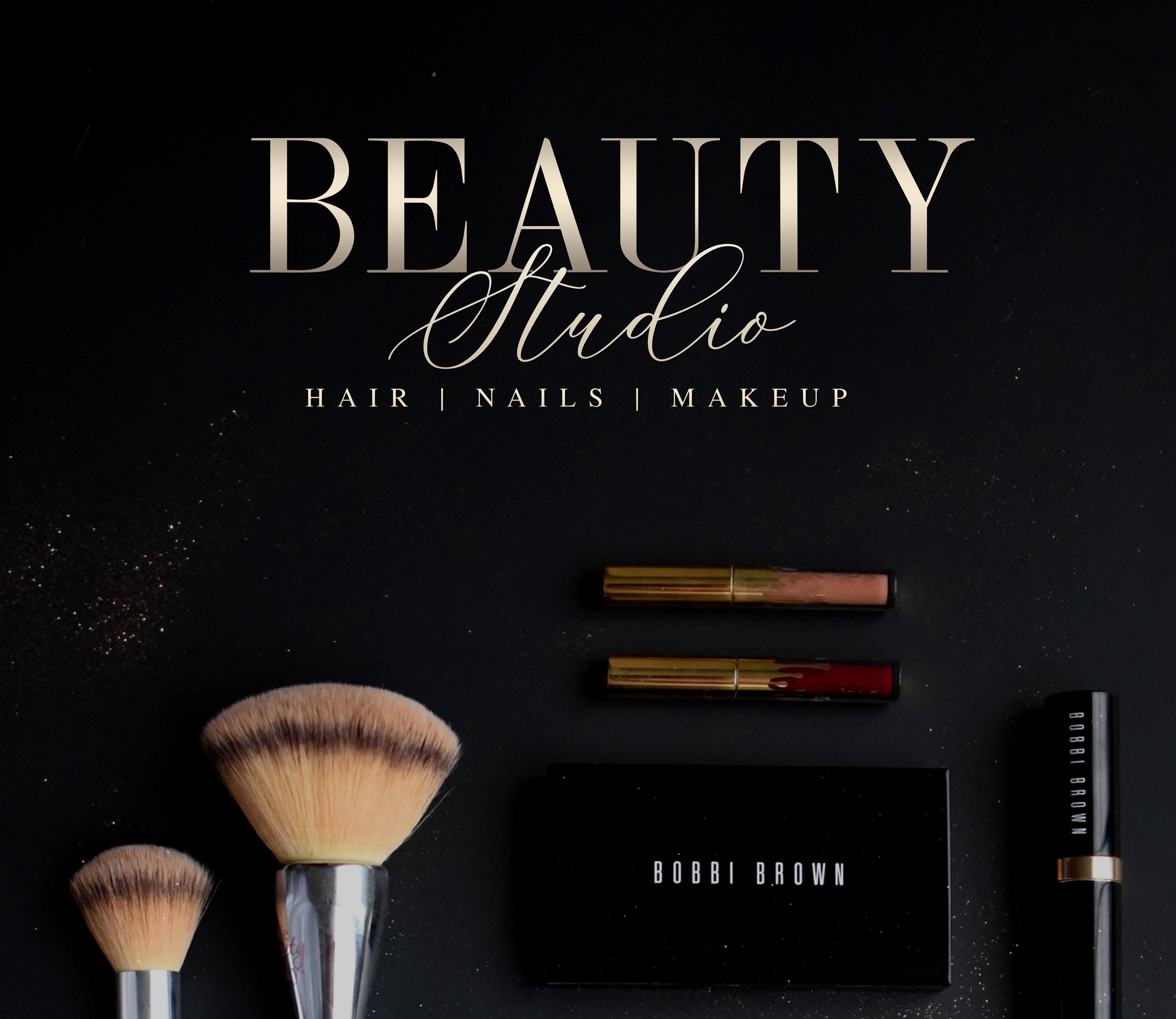 Gold Logo, Beauty Logo, Beige Logo, Corjl Logo, Editable Logo, DIY Logo ...