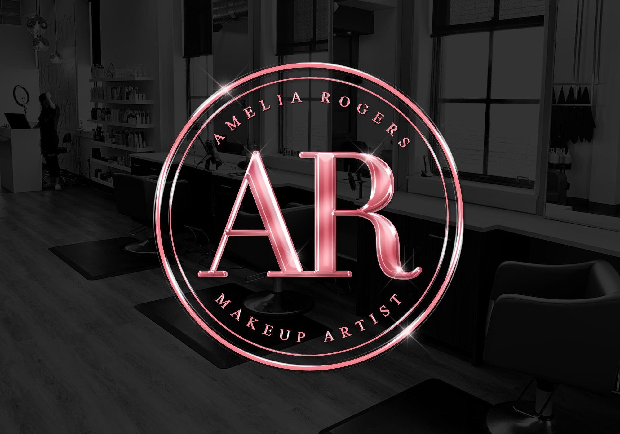 Pink Logo, Beauty Logo, Chrome Logo, Glitter Logo, Sparkle Logo, Makeup ...
