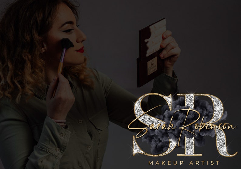 Premade Gold Glitter Beauty Logo, Smoke Effect, Boutique Branding - Etsy