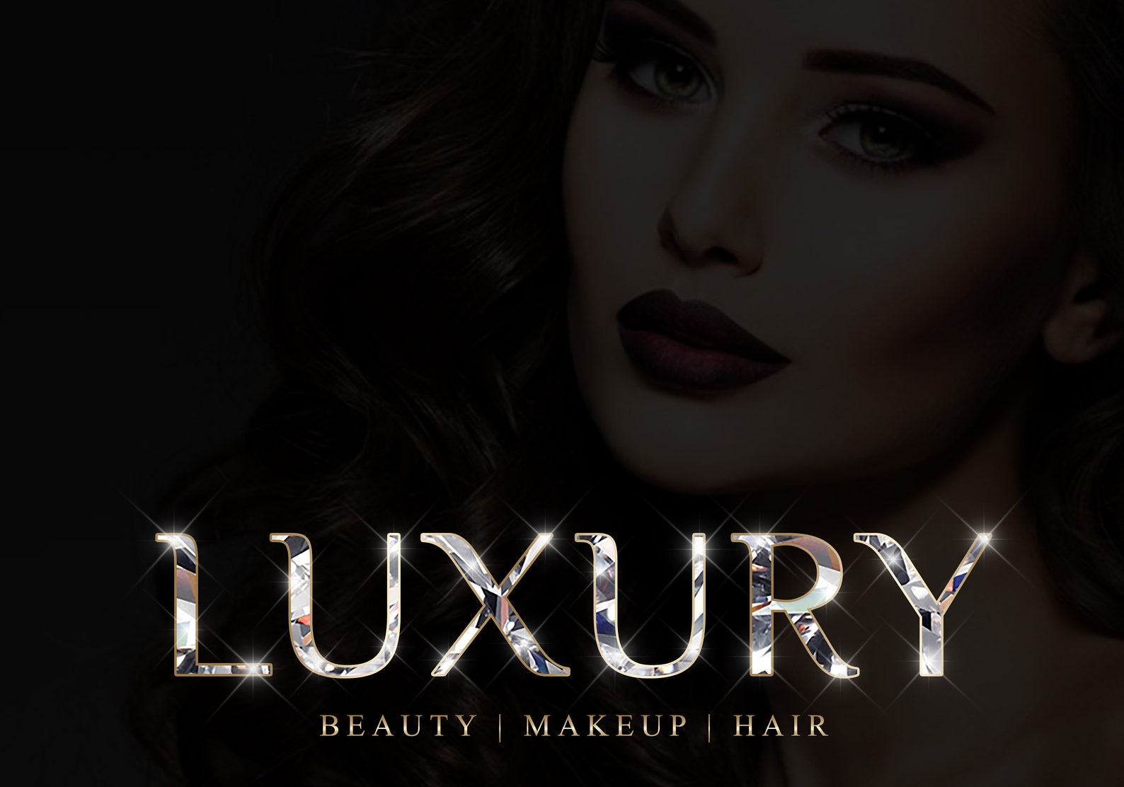 Beautiful Gold & Silver Glitter Sparkle Logo, Makeup Artist Logo ...