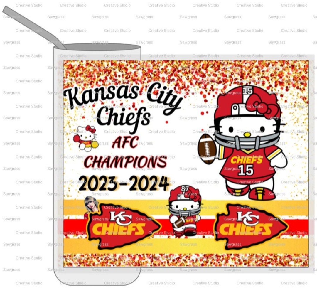 20oz Kansas City Chiefs W/hello Kitty Unbranded AFC - Etsy