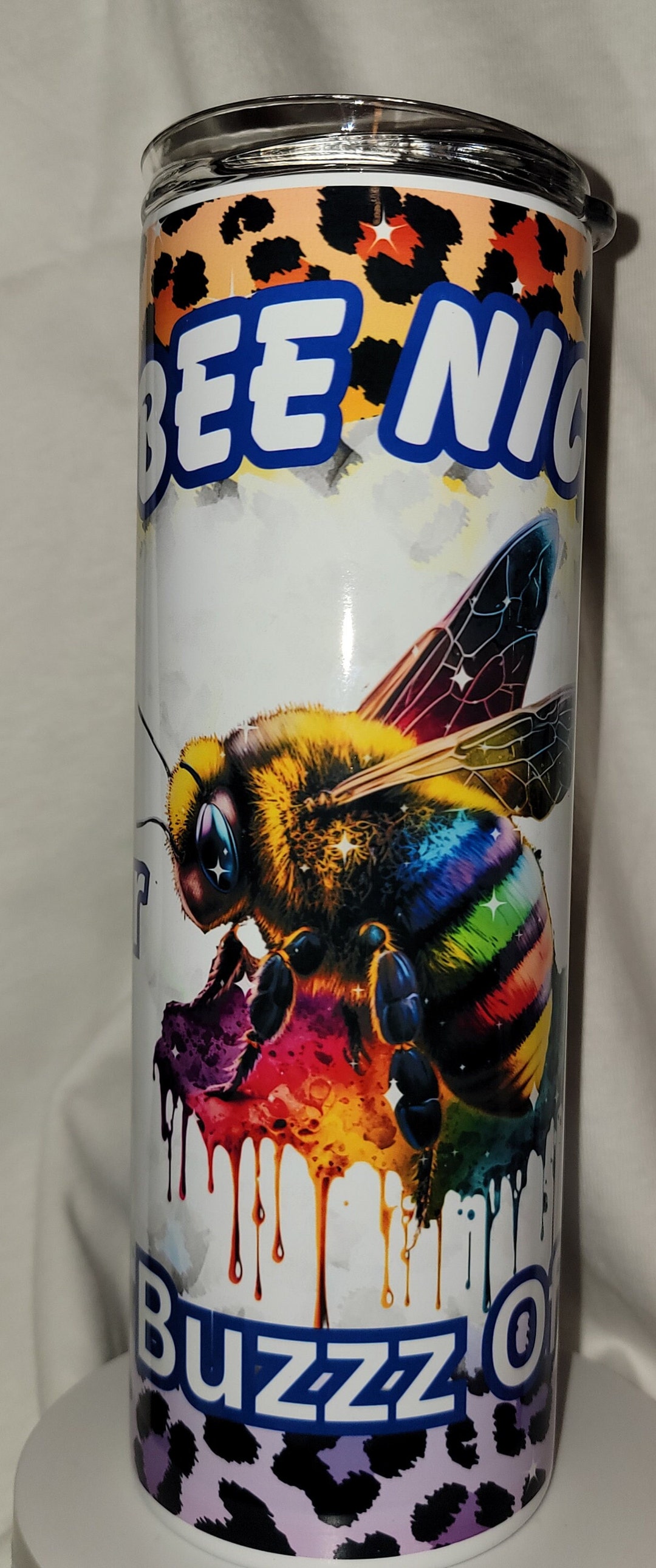 Bee Nice or Buzz off 20oz Skinny Tumbler HOGG - Etsy