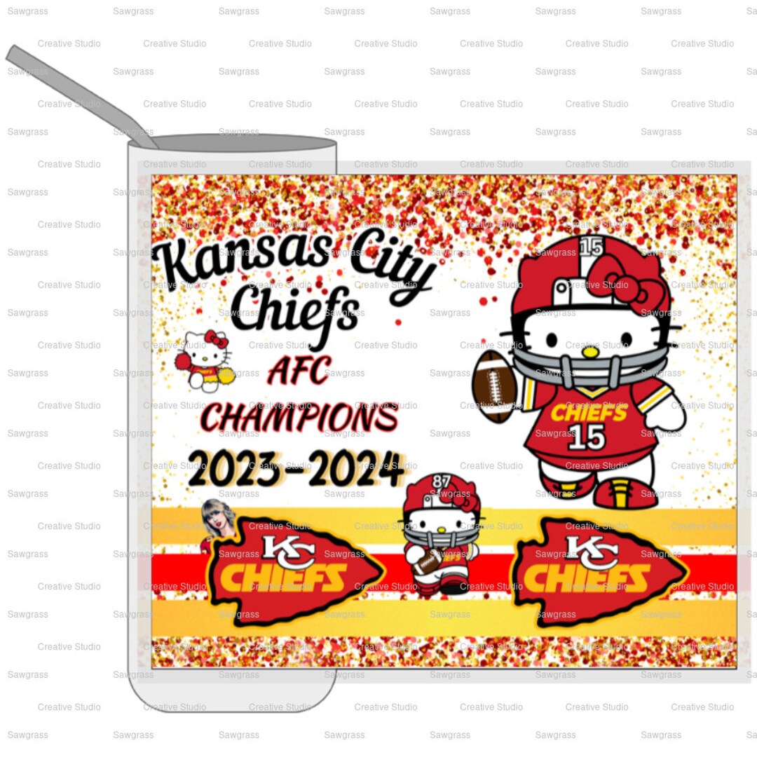 25oz Kansas City Chiefs W/hello Kitty Unbranded AFC - Etsy
