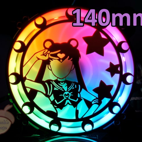 120mm PC Fan Cover Colour Sailor Moon Luna Guard Computer Case - Etsy