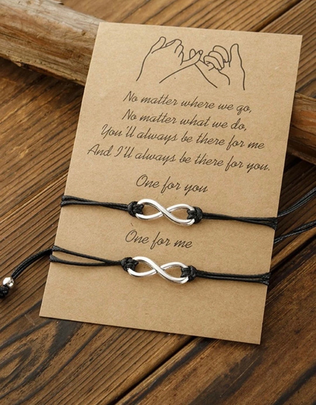 Infinity Bracelets for Couple, 2 Pcs/set, Silver Infinity, Friendship ...