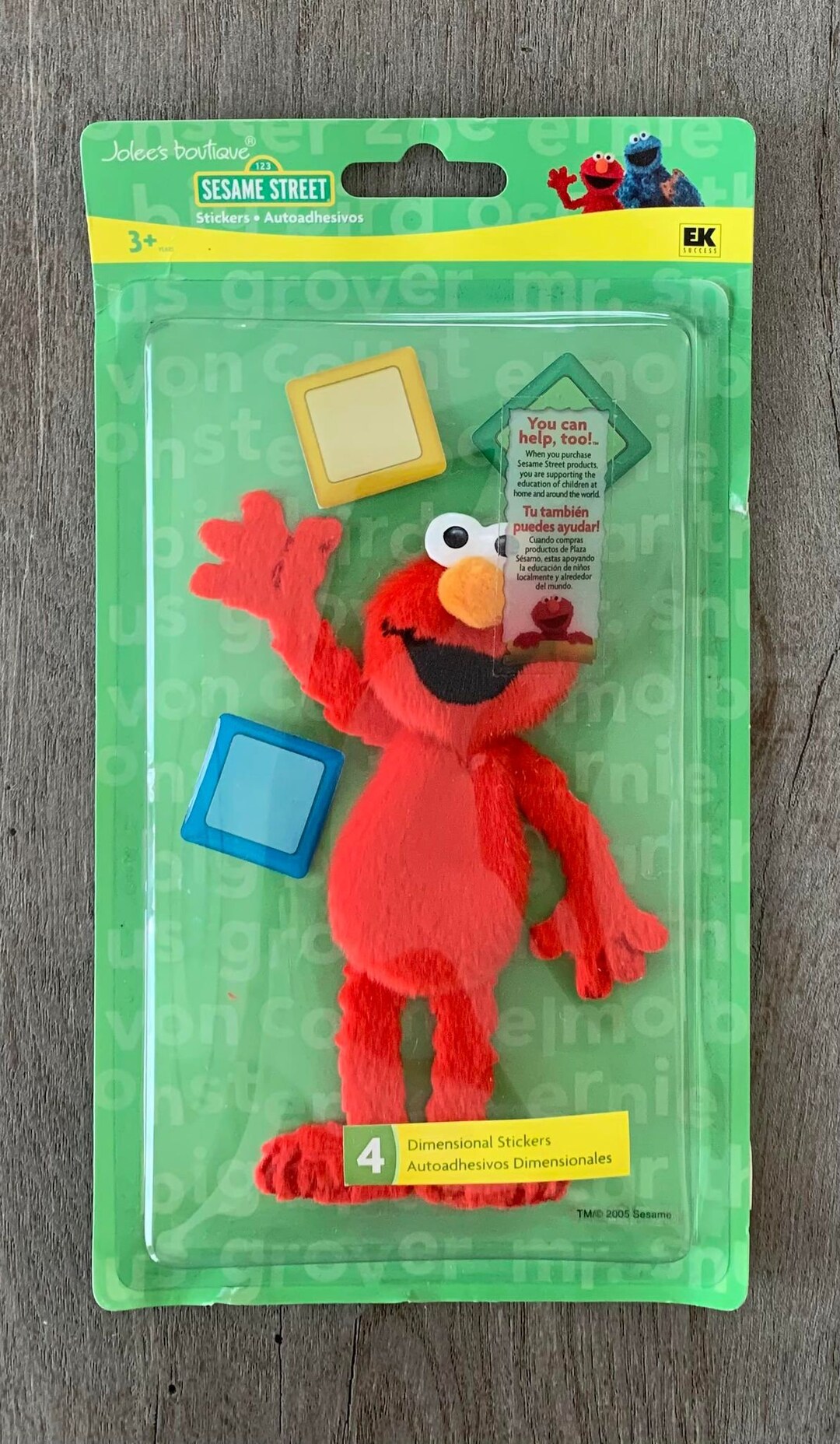 Elmo Fuzzy 3d Sesame Street Stickers Scrapbook Card Craft - Etsy