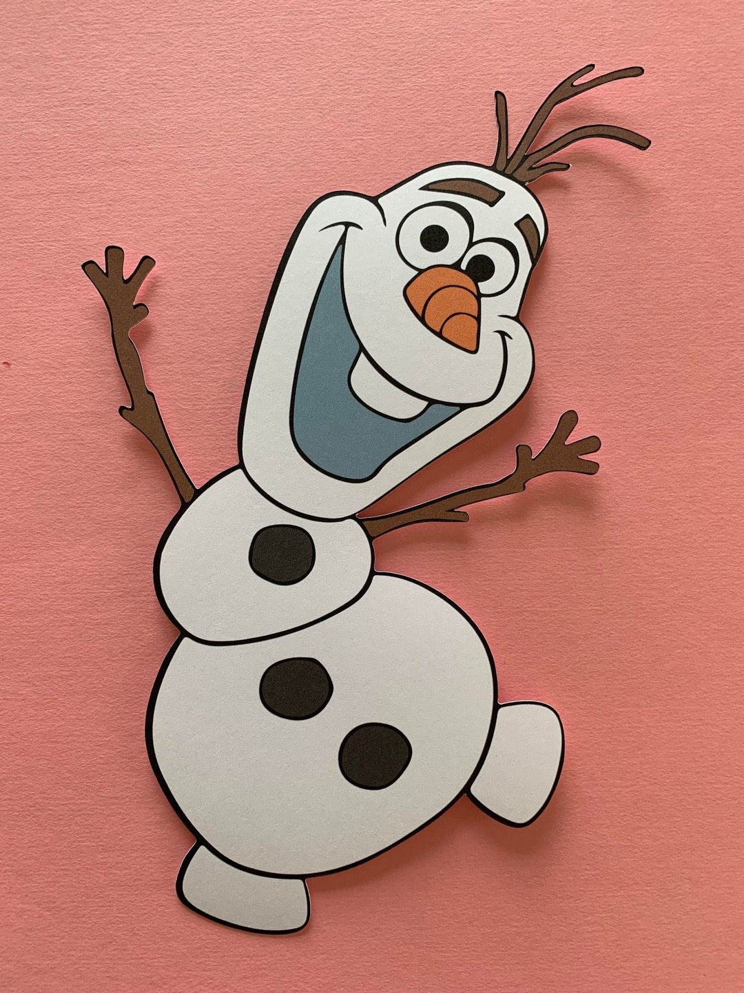 Olaf, Printed Die Cut, Premade Scrapbook Title, Embellishment, Mixed ...