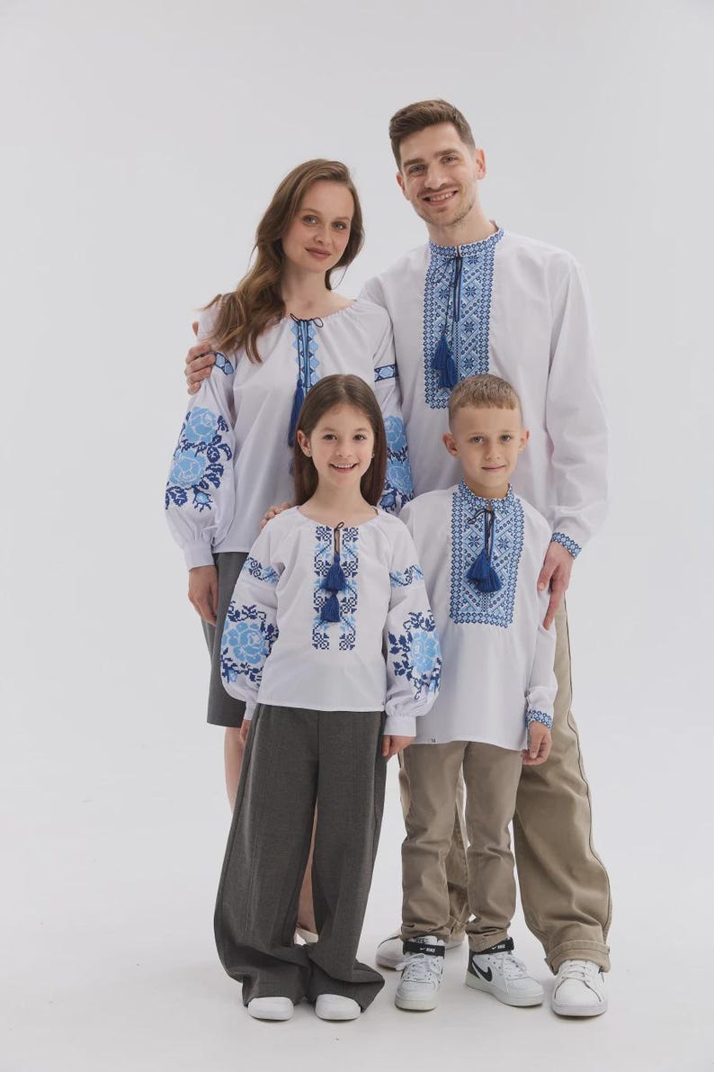 Matching Family Vyshyvanka Set, Ukrainian Embroidered Shirts and ...