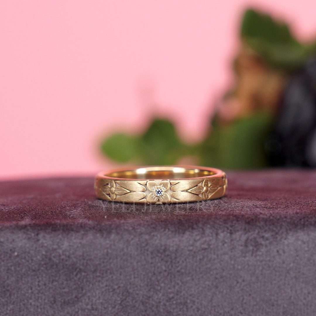 Victorian Style Ring, Lab Crown Diamond Women Botonical Leaf Vintage ...