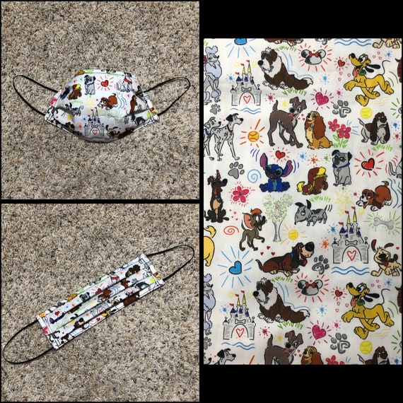 Disney Dogs Face Mask Dooney Inspired Disney Dogs Fabric Mask | Etsy