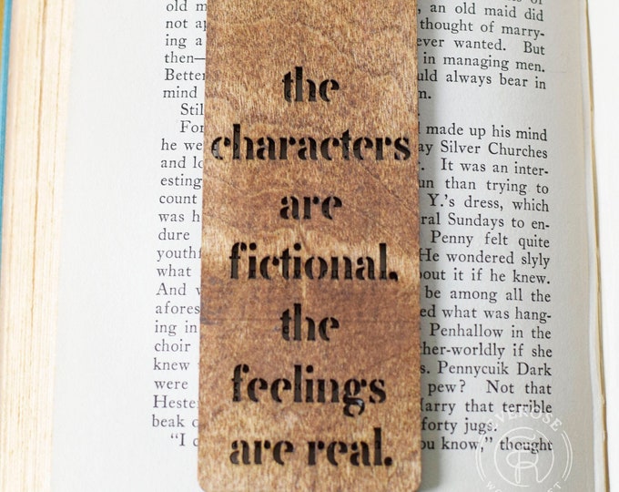 Wooden "the Feelings Are Real" Bookmark - Etsy