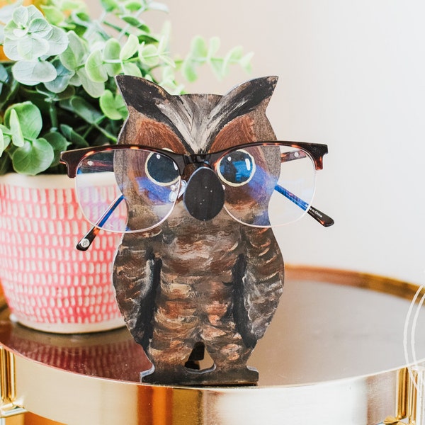 Wooden Owl Glasses Stand - Etsy