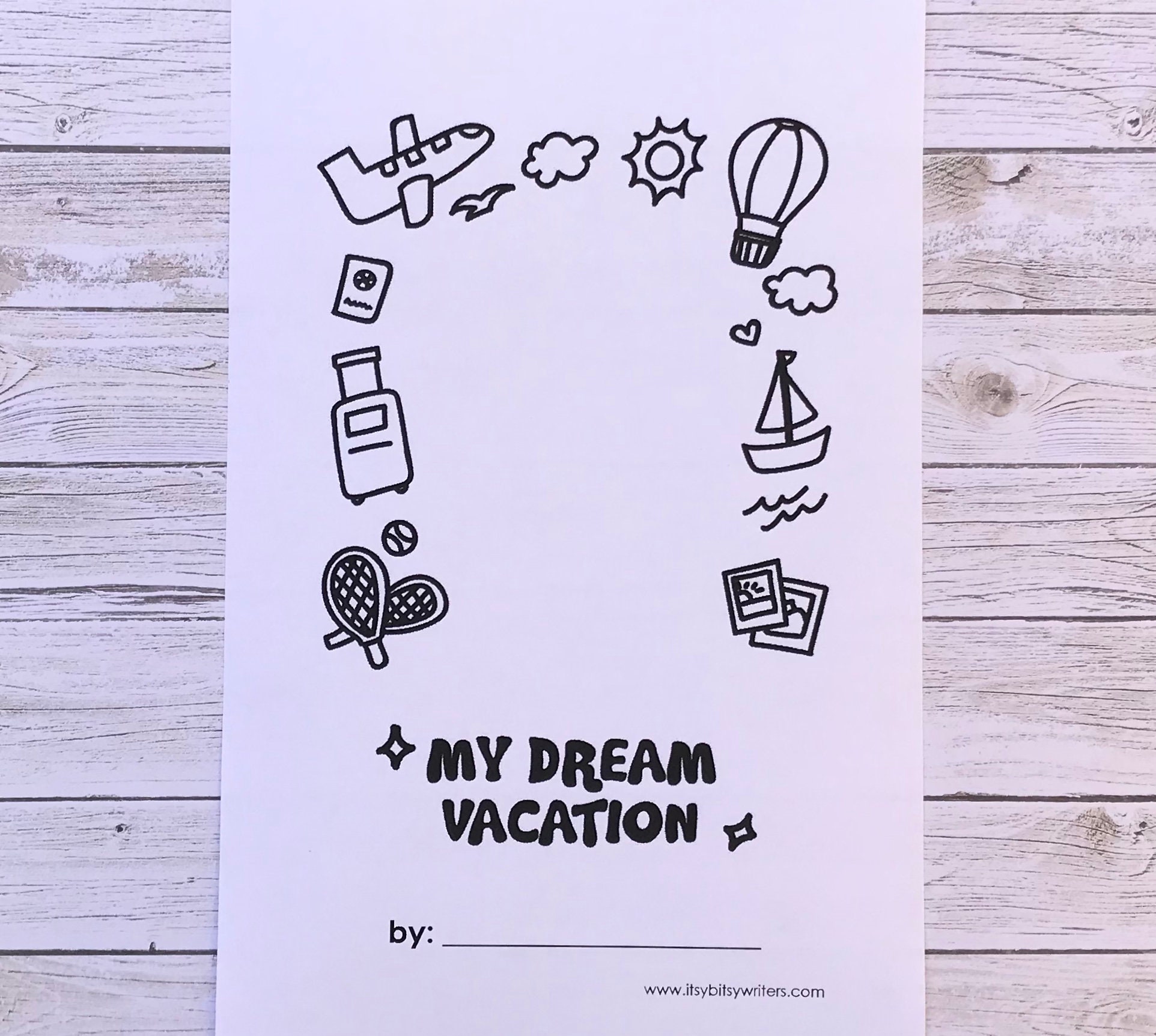 My Dream Vacation: A Printable Mini Book - Etsy