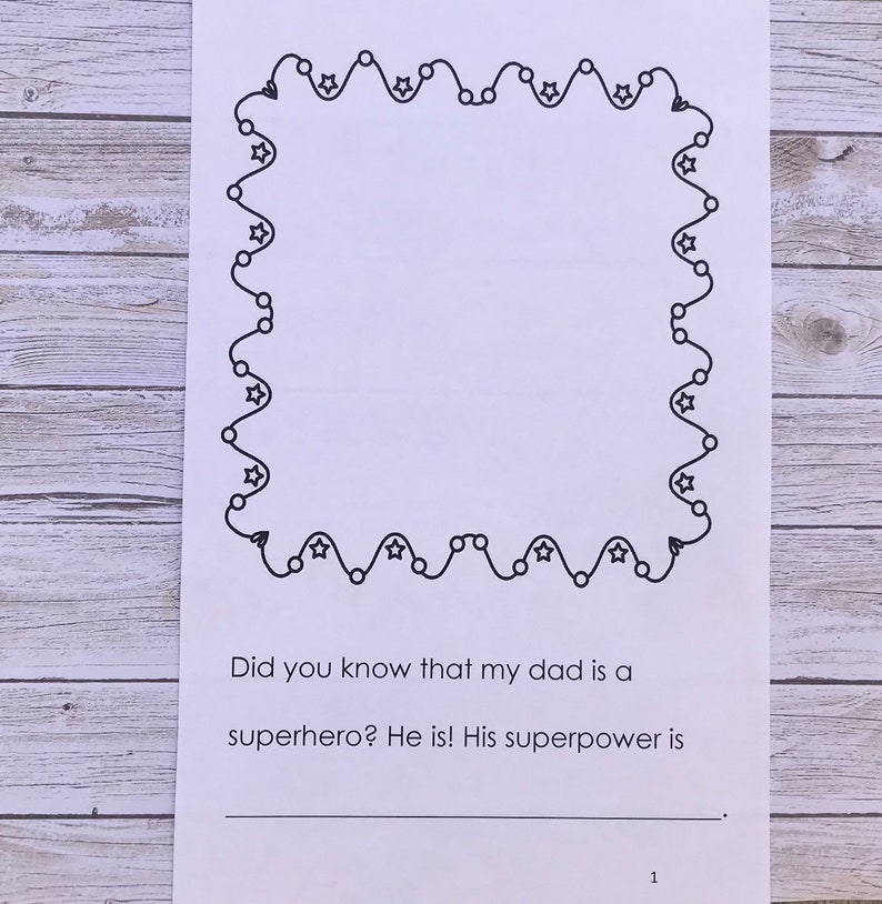 Super Dad: A Printable Mini Book - Etsy