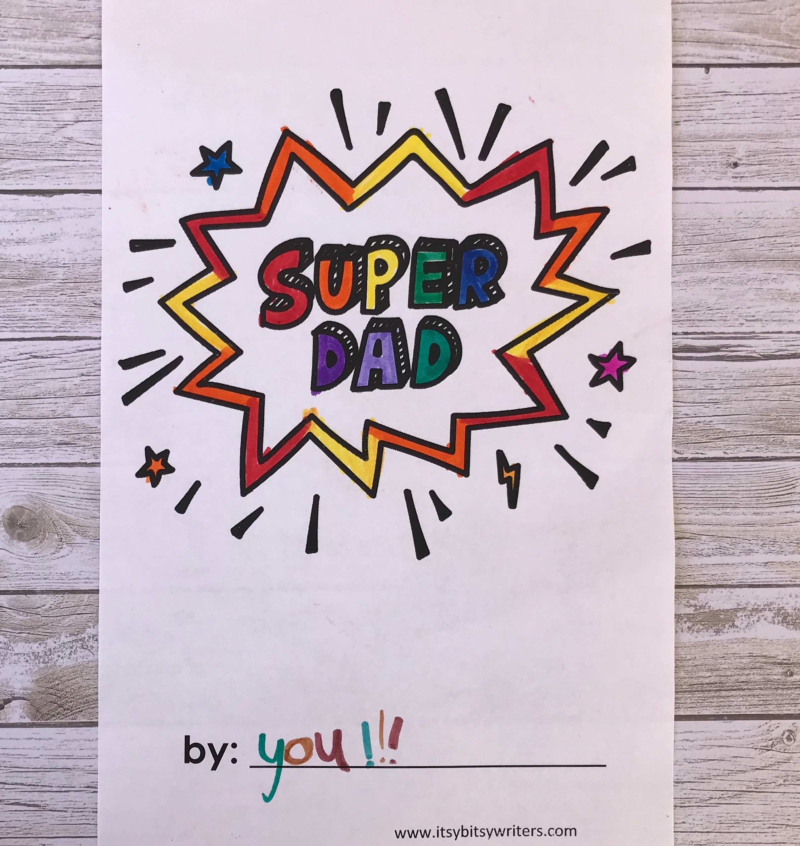 Super Dad: A Printable Mini Book - Etsy