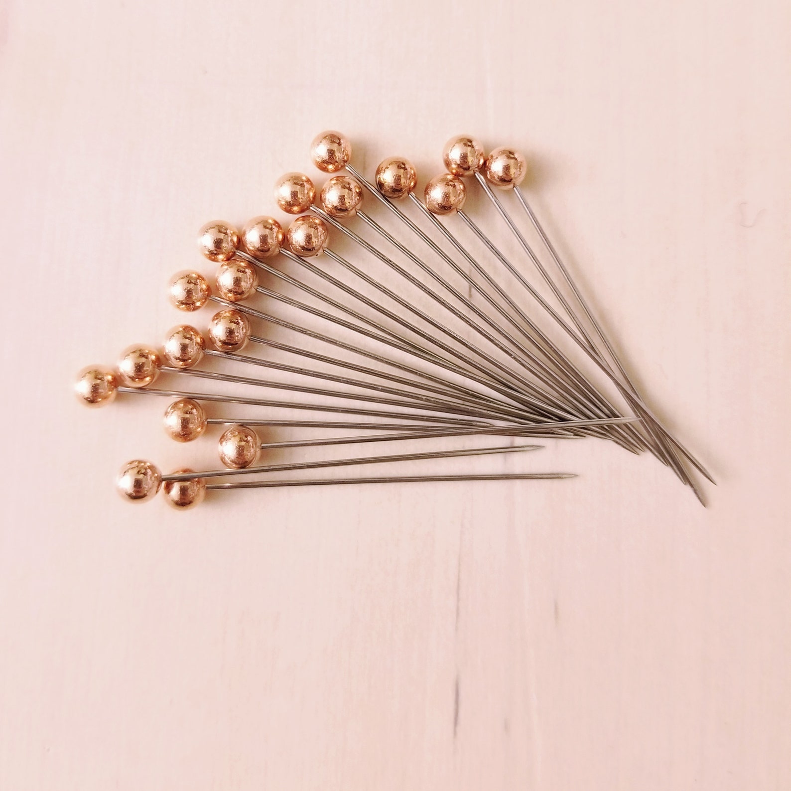 20 Rose Gold Sewing Pins Sewing Notions Gift for - Etsy