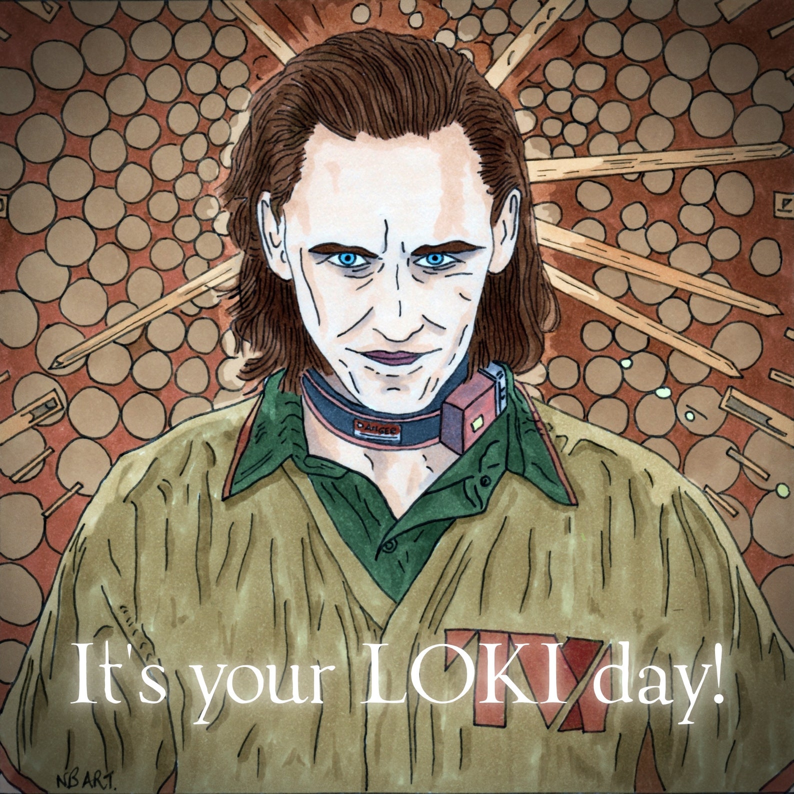 Loki Birthday Card 6 X 6 With Kraft Envelope - Etsy UK