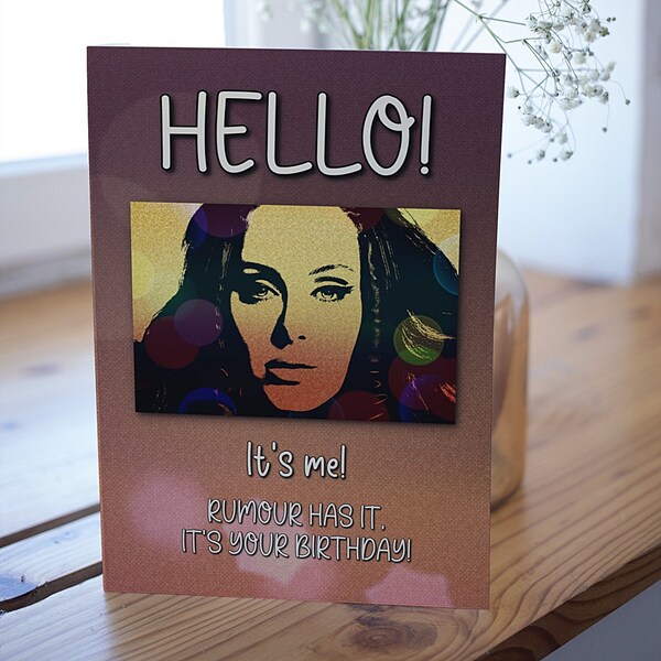 Adele Happy Birthday Card - Etsy