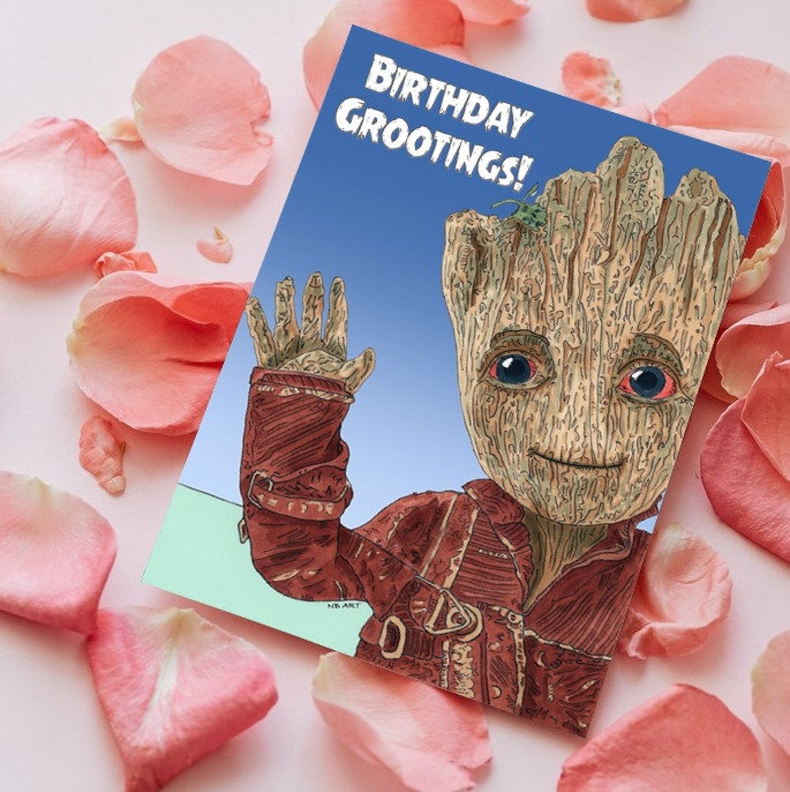 Groot Birthday Card Guardians of the Galaxy 7 X 5 - Etsy