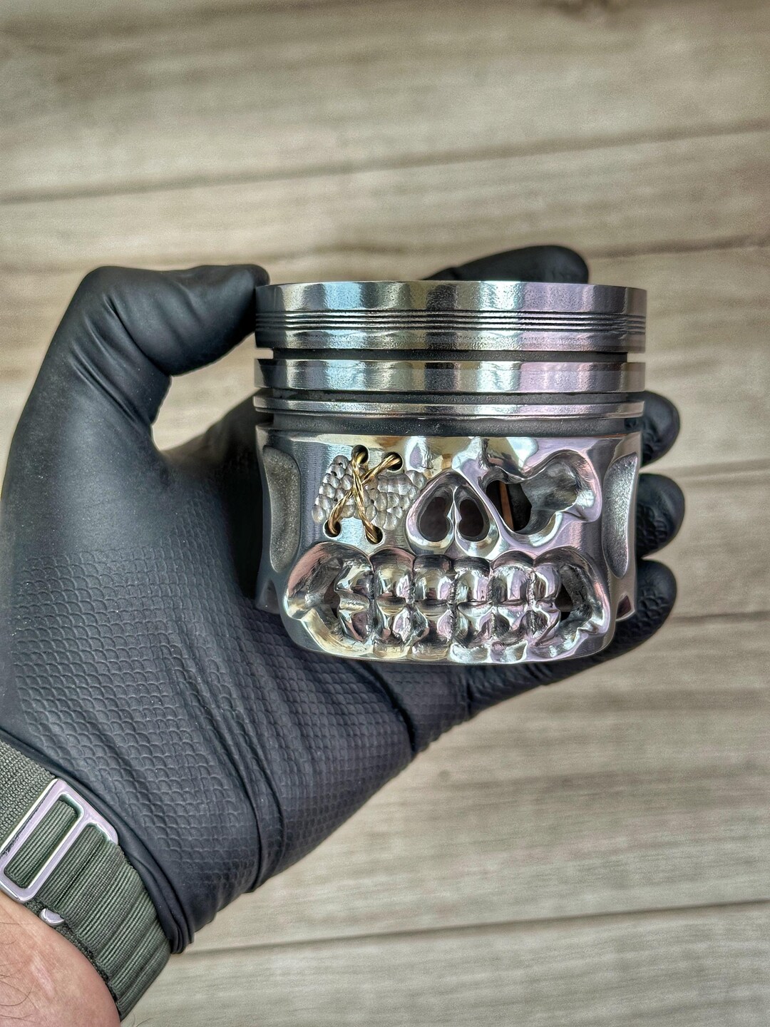 Piston Skull, Piston Art, Skull, Crazy Face, Bearded - Etsy