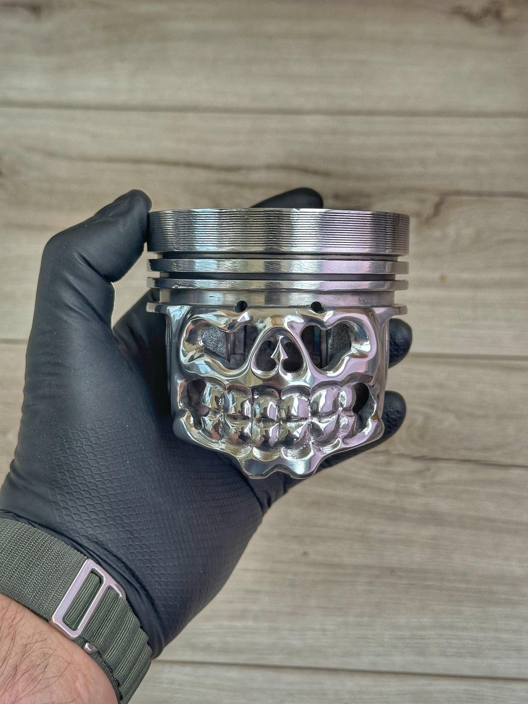 Piston Skull, Piston Art, Skull, Crazy Face, Bearded - Etsy