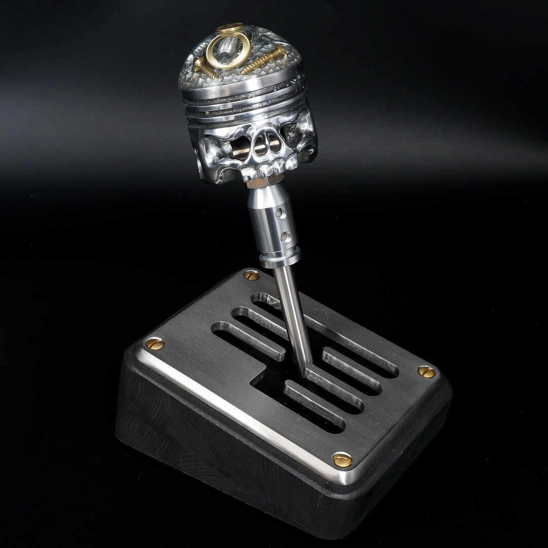 Piston Skull, Skull,gearshifter,jewelry,shifter,shift Knob,epoxy Resin ...