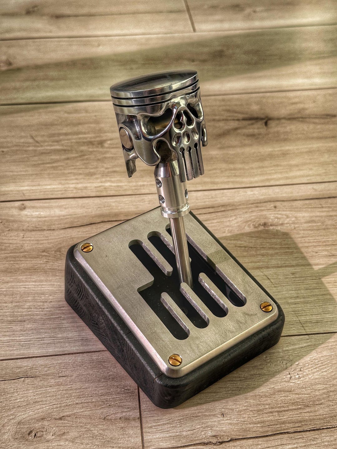 Hand Carved Piston Skull Shift Knob: Motorcycle Gearshifter - Etsy