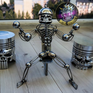 Bodybuilder,fitnesspiston Sculpture, Mechanic, Piston Skull, Skull ...
