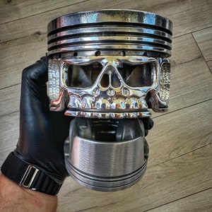 Piston Skull, Aircraft,pilot,plane,industrial,terminator,man Cave - Etsy