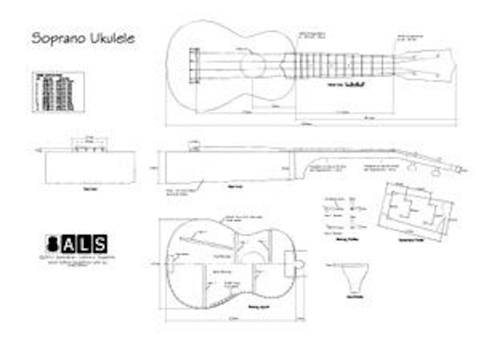 Ukulele Plans Set di 3 Soprano Concerto e Tenore Stampe - Etsy Italia