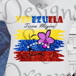 Venezuela Tierra Magica SVG - PNG, Venezuela Flag Svg, Orquidea Svg ...