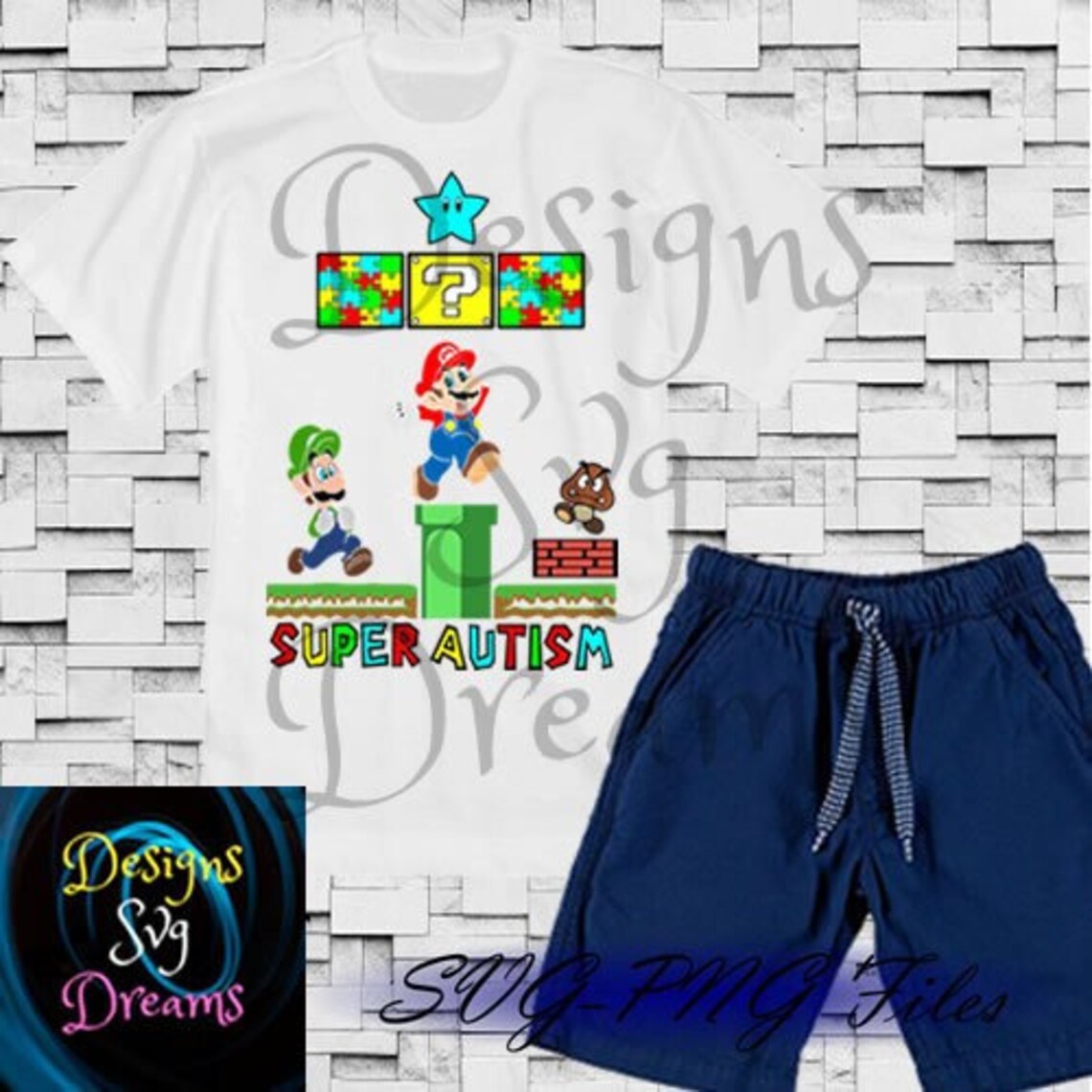 Super Autism Svg and Png, Super Mario Bros Svg, Autism is My Super ...