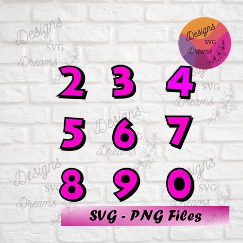Minnie Mouse Svg and Png 0 9 Numbers Svg and Png Minnie - Etsy