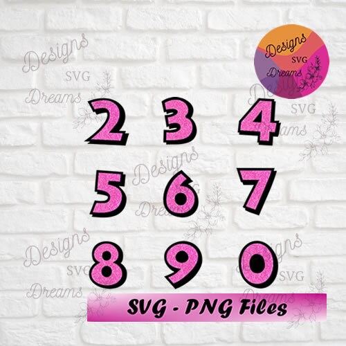 Minnie Mouse Svg and Png 0 9 Numbers Svg and Png Minnie - Etsy