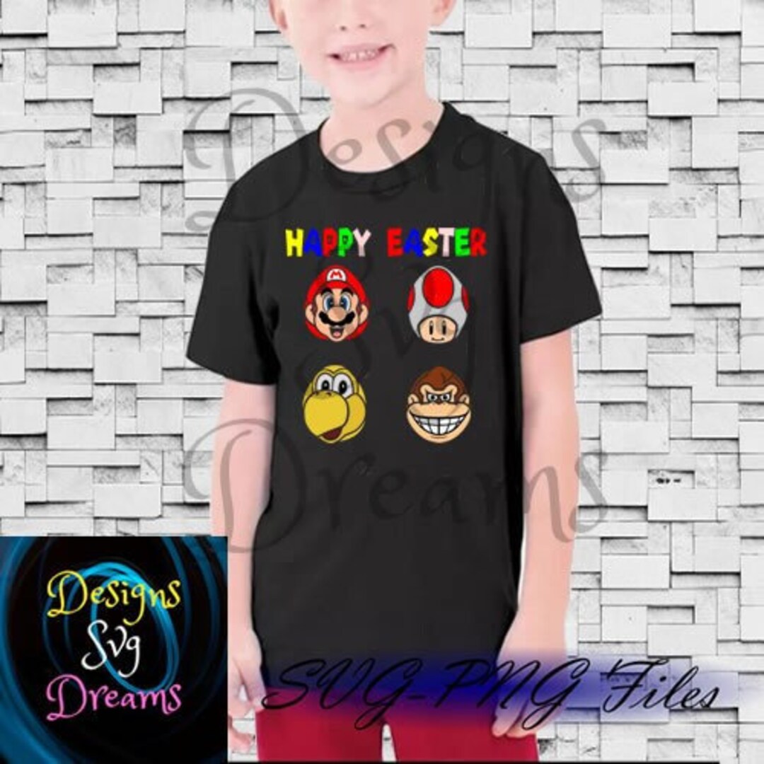 Happy Easter Mario Bros SVG - PNG, Mario Bros Svg, Funny Easter Svg ...