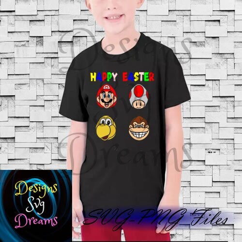 Happy Easter Mario Bros SVG - PNG, Mario Bros Svg, Funny Easter Svg ...