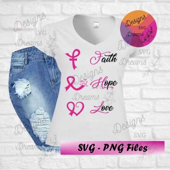 Faith Hope Love Svg and Png Cancer Svg Faith Svg Heart - Etsy