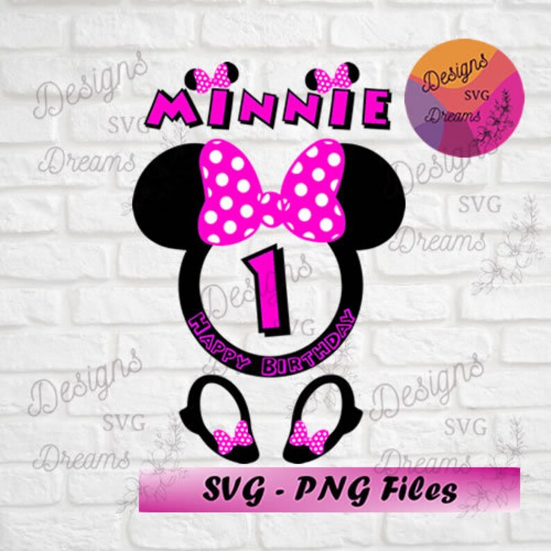 Minnie Mouse Svg and Png 0 9 Numbers Svg and Png Minnie - Etsy