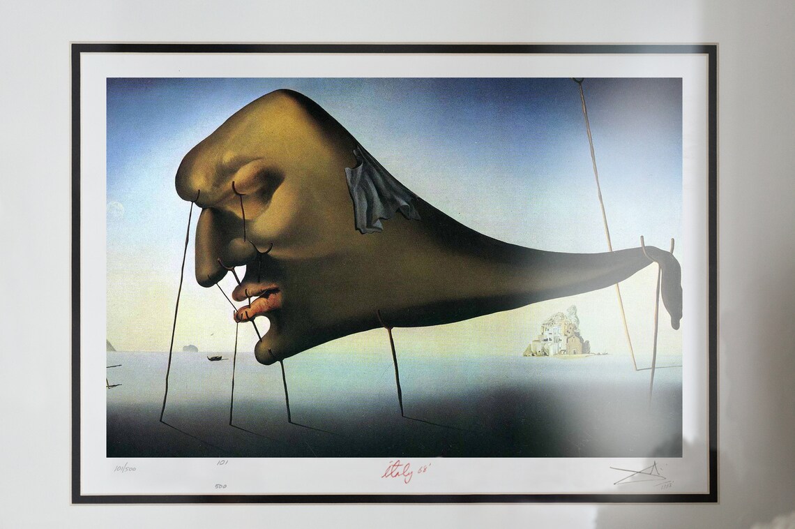 Salvador Dali The dream 1968. Framed signed and numbered | Etsy