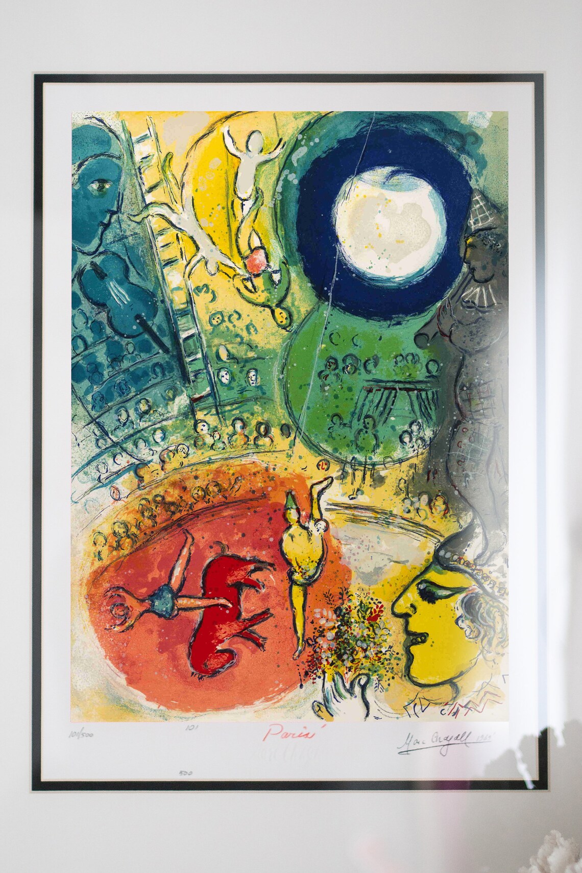 Marc Chagall The Circus 1969 Framed Signed And Numbered Etsy