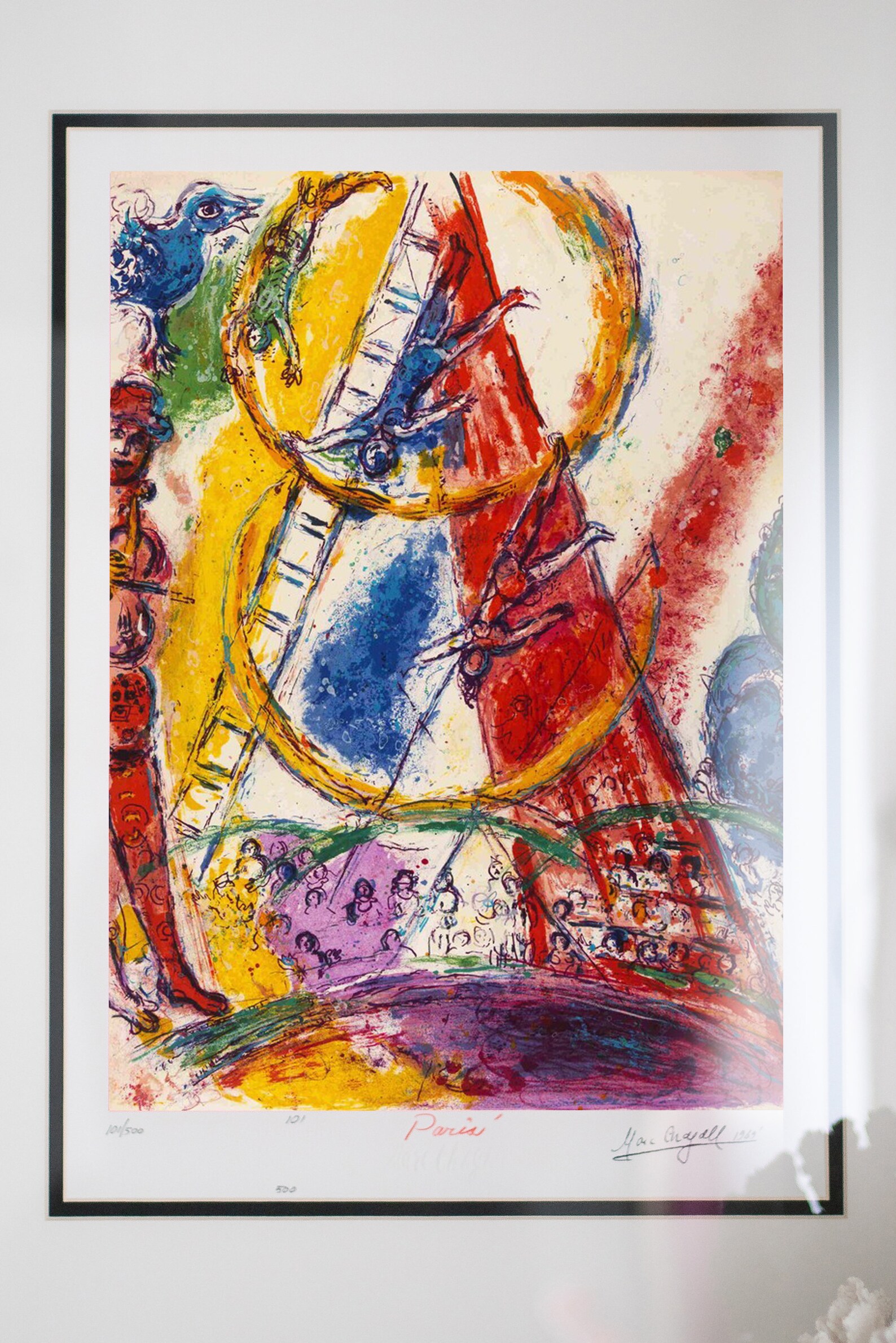 Marc Chagall Circus I I I 1969 Framed Signed And Numbered Etsy