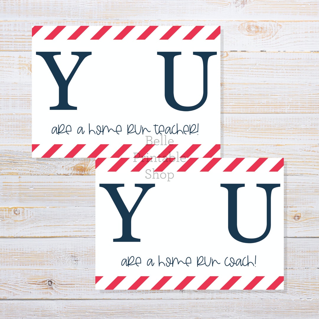 Printable 5" X 3.5" Teacher / Coach Mini Cookie Card - You Are A Home ...