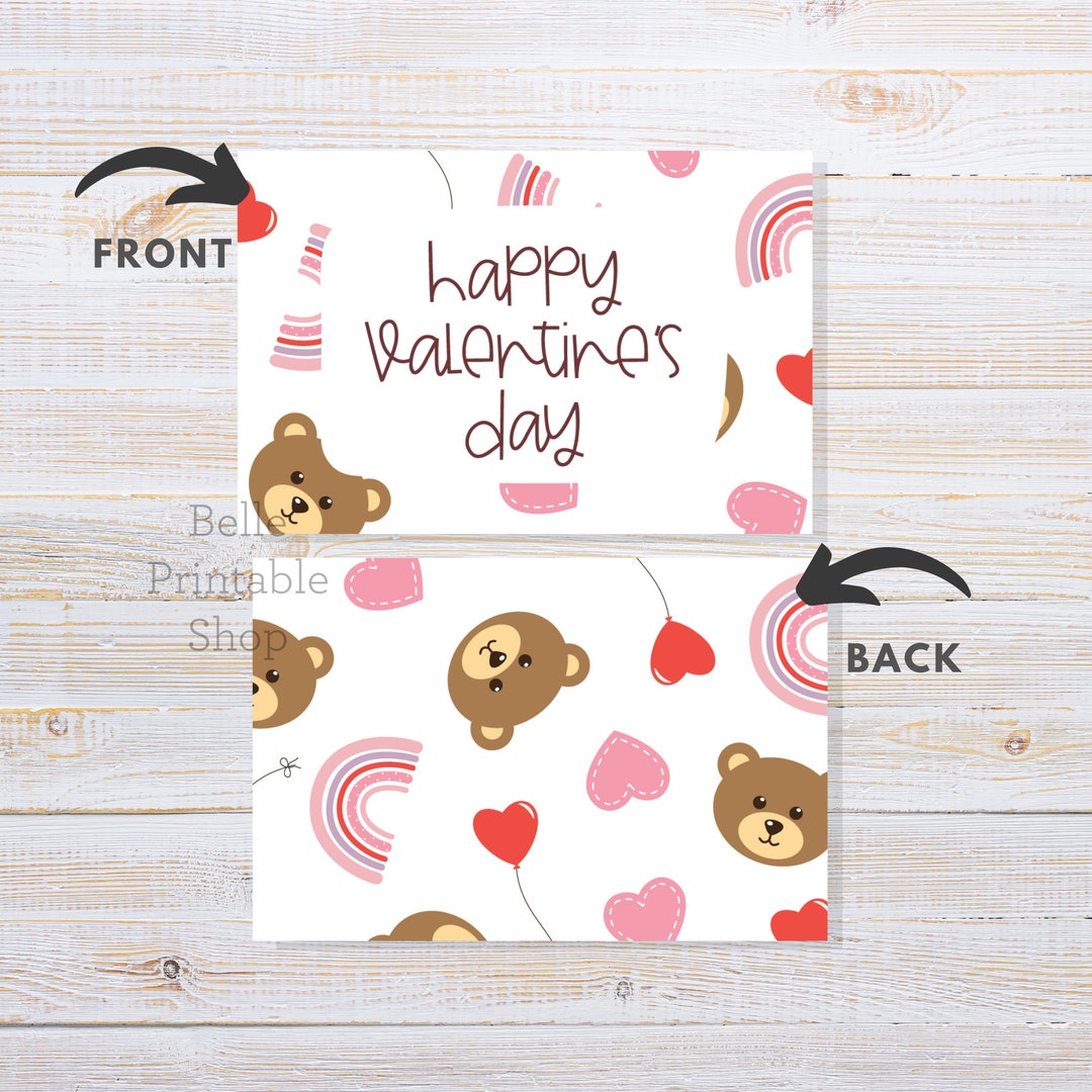 Printable 3 X 2 Happy Valentine's Day Cookie Bag Toppers Heart ...