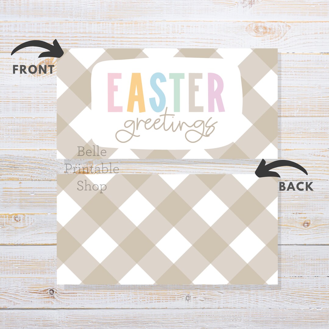 Printable 4" X 2" Bag Topper - Easter Greetings - Instant PDF Download ...