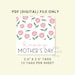 Printable Cookie Tag - Happy Mother's Day (pink Flowers) - 2" X 2" + 2. ...