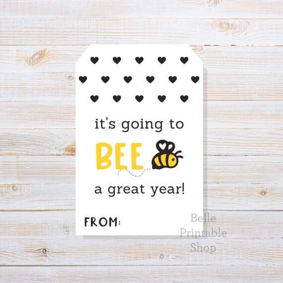 Printable Gift Tag It's Going to Bee be A Great Year - Etsy