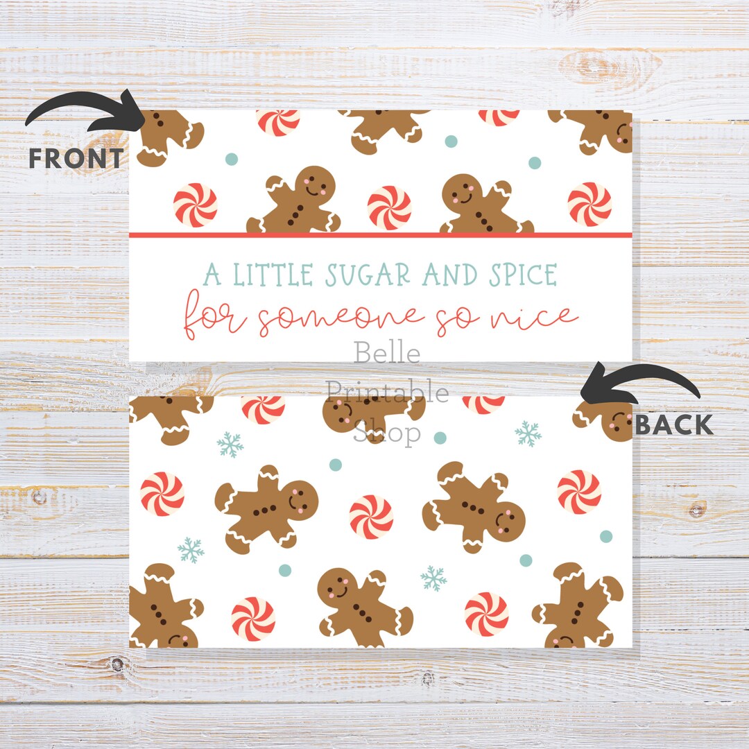 Printable 4 X 2 Christmas Bag Topper A Little Sugar and Spice for ...