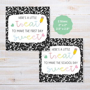 Printable Cookie Tag - Here's A Little Treat to Make the First / School ...