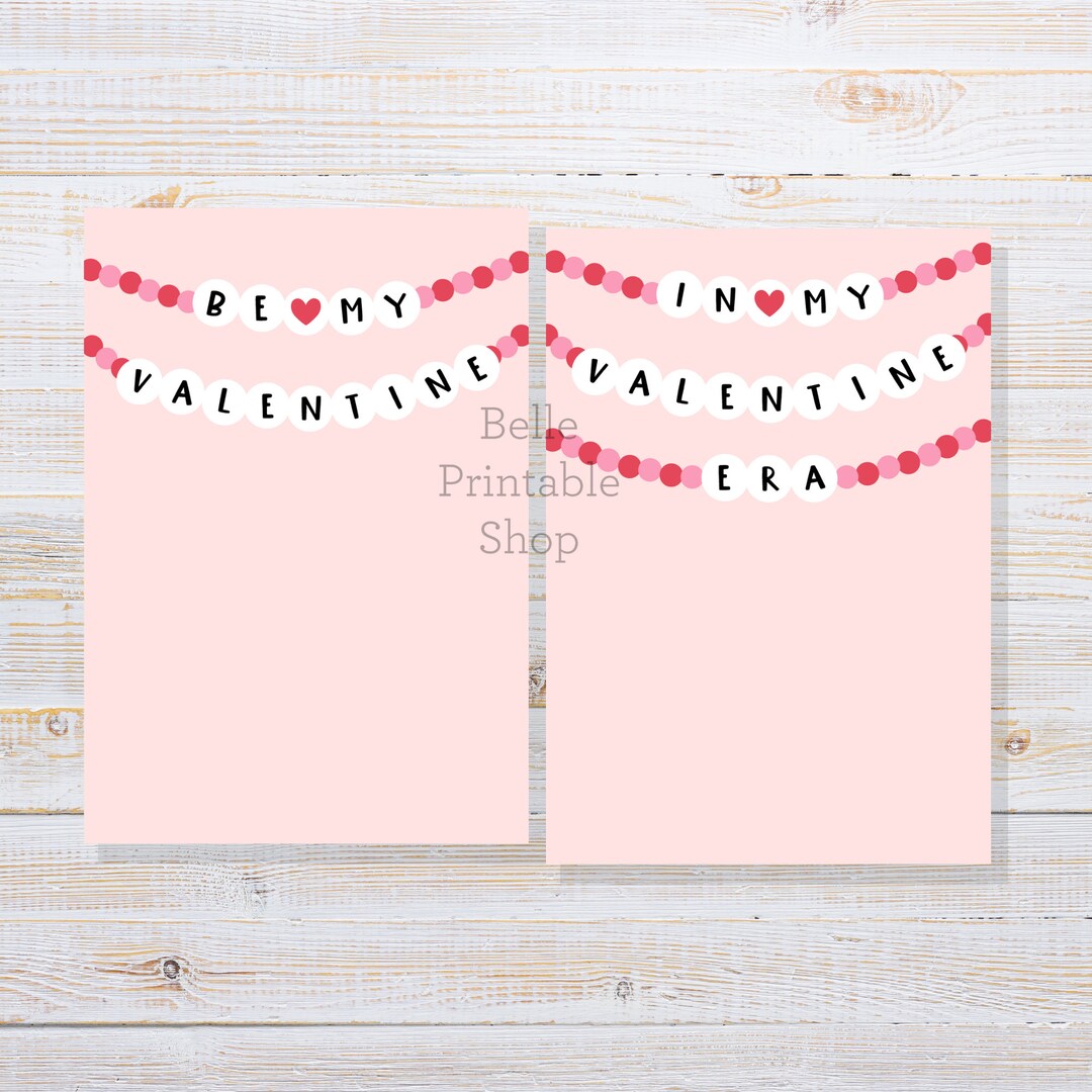 Printable 3.5 X 5 Mini Cookie Card in My Valentine Era / Be My ...